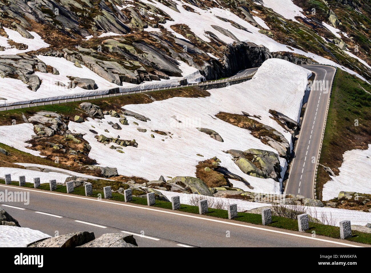 Pass Grimselpass, Bernese Alps, Canton of Bern, Switzerland Stock Photo ...