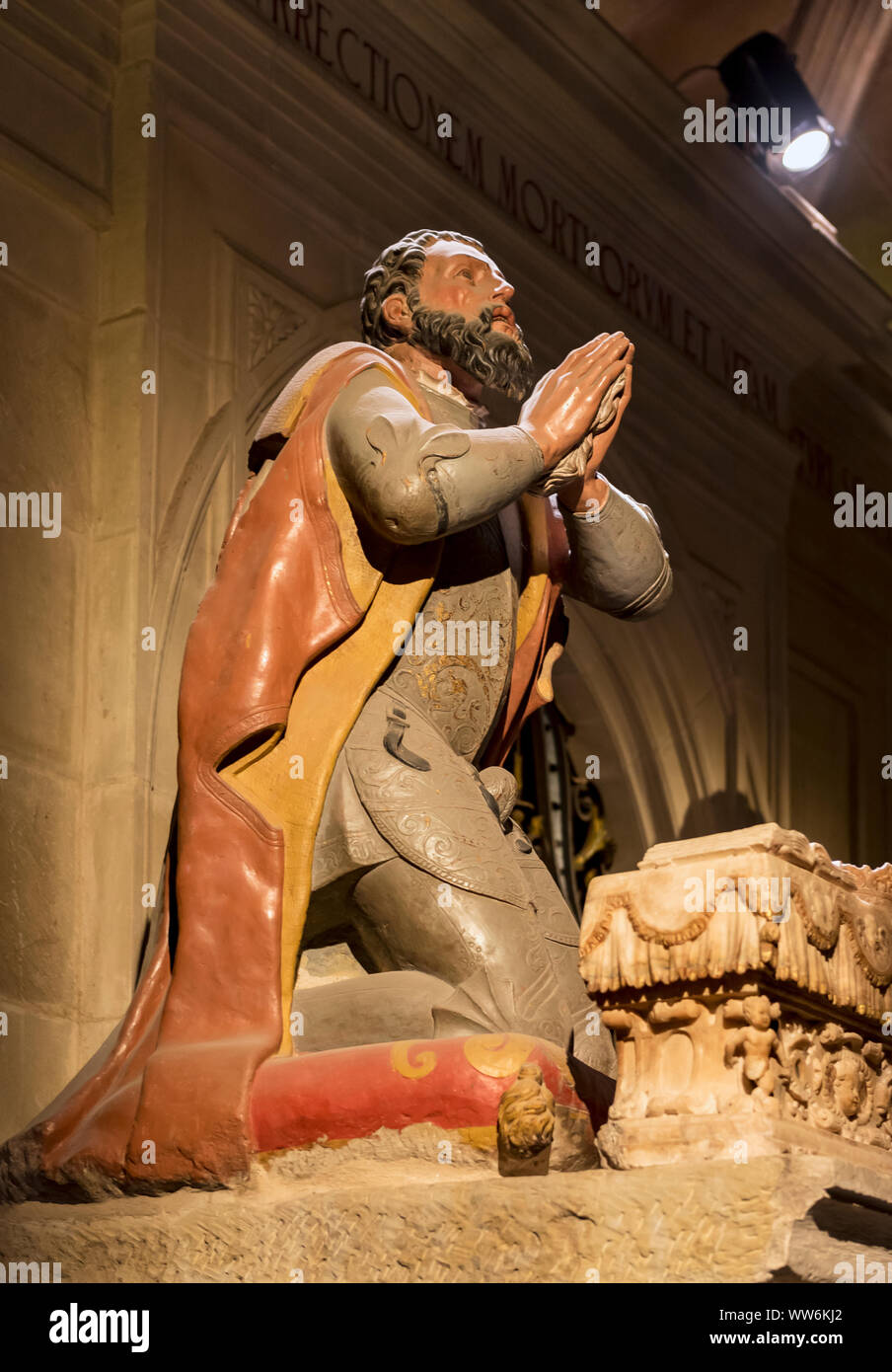 Statue at Santa María la Real monastery, Nájera, La Rioja, Spain Stock ...