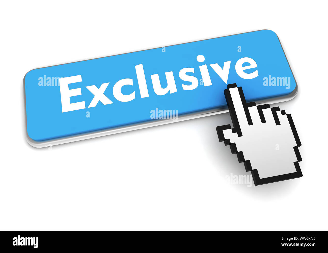 exclusive push button concept 3d illustration isolated Stock Photo - Alamy