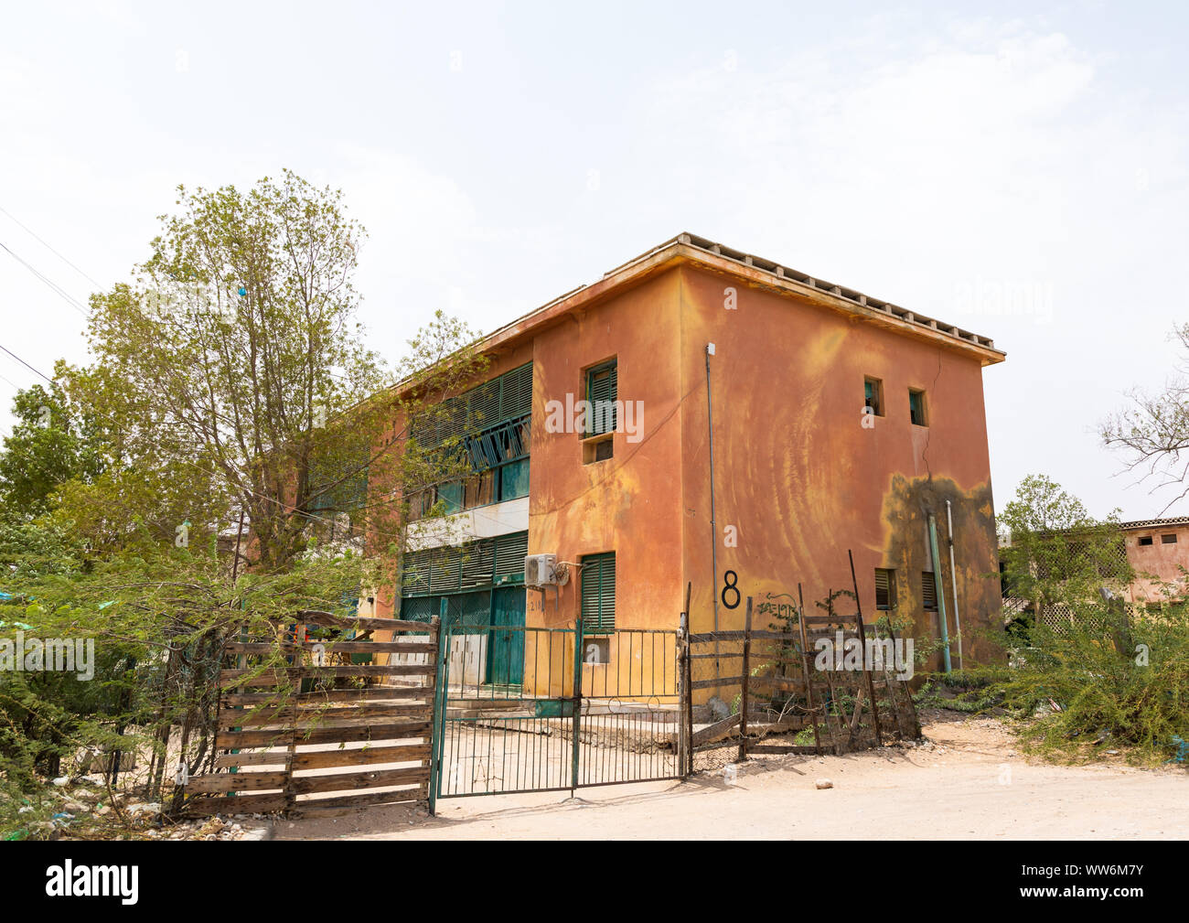 Apartments building in the former soviet area, Sahil region, Berbera ...