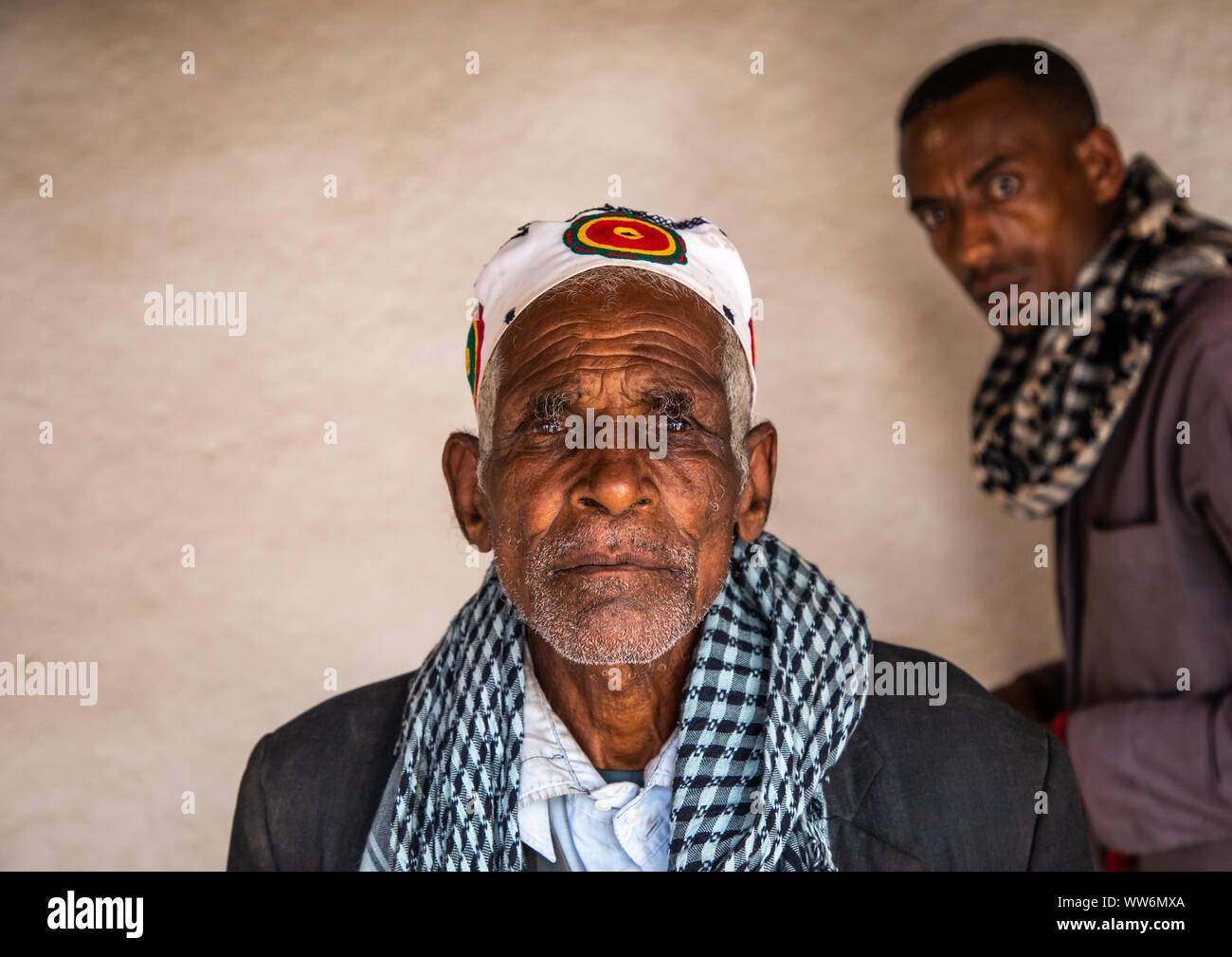 Oromo pilgrim man in Sheikh Hussein shrine, Oromia, Sheik Hussein ...
