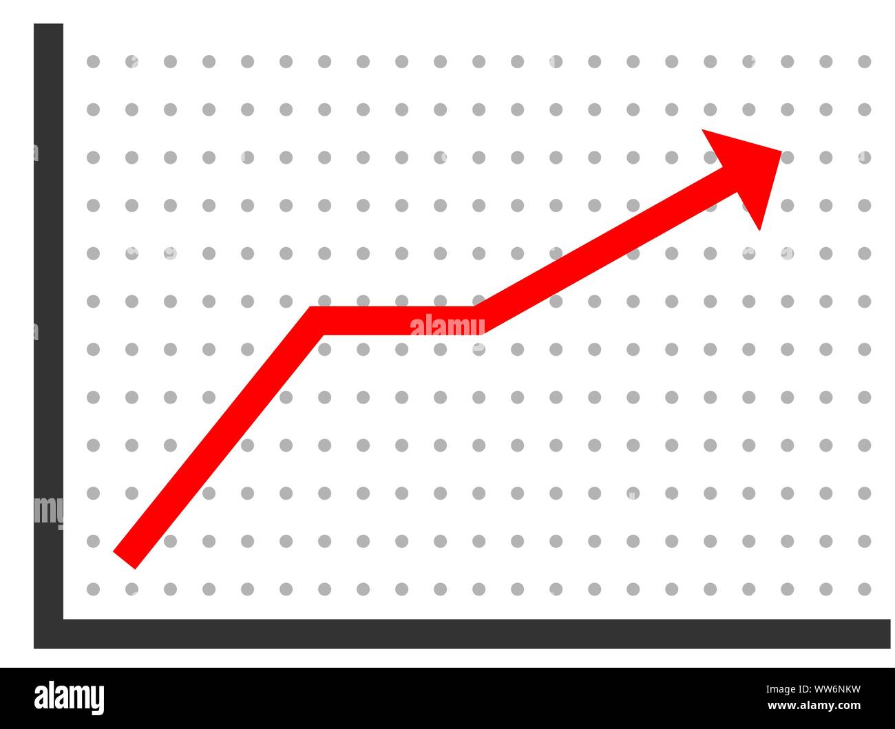 Financial arrow graph. Modern flat infographic set with black graph for ...