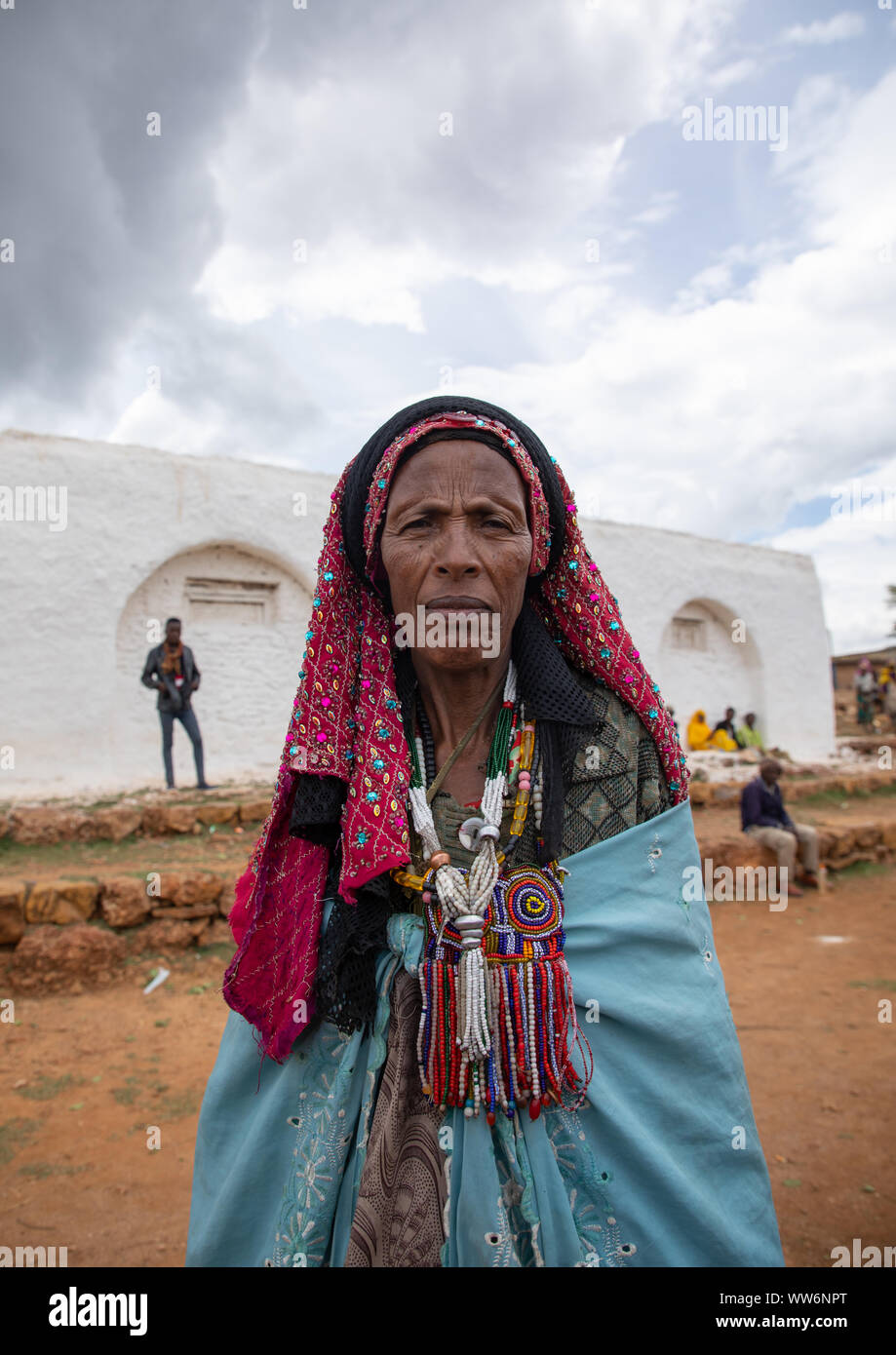 Oromo pilgrim woman in Sheikh Hussein shrine, Oromia, Sheik Hussein ...