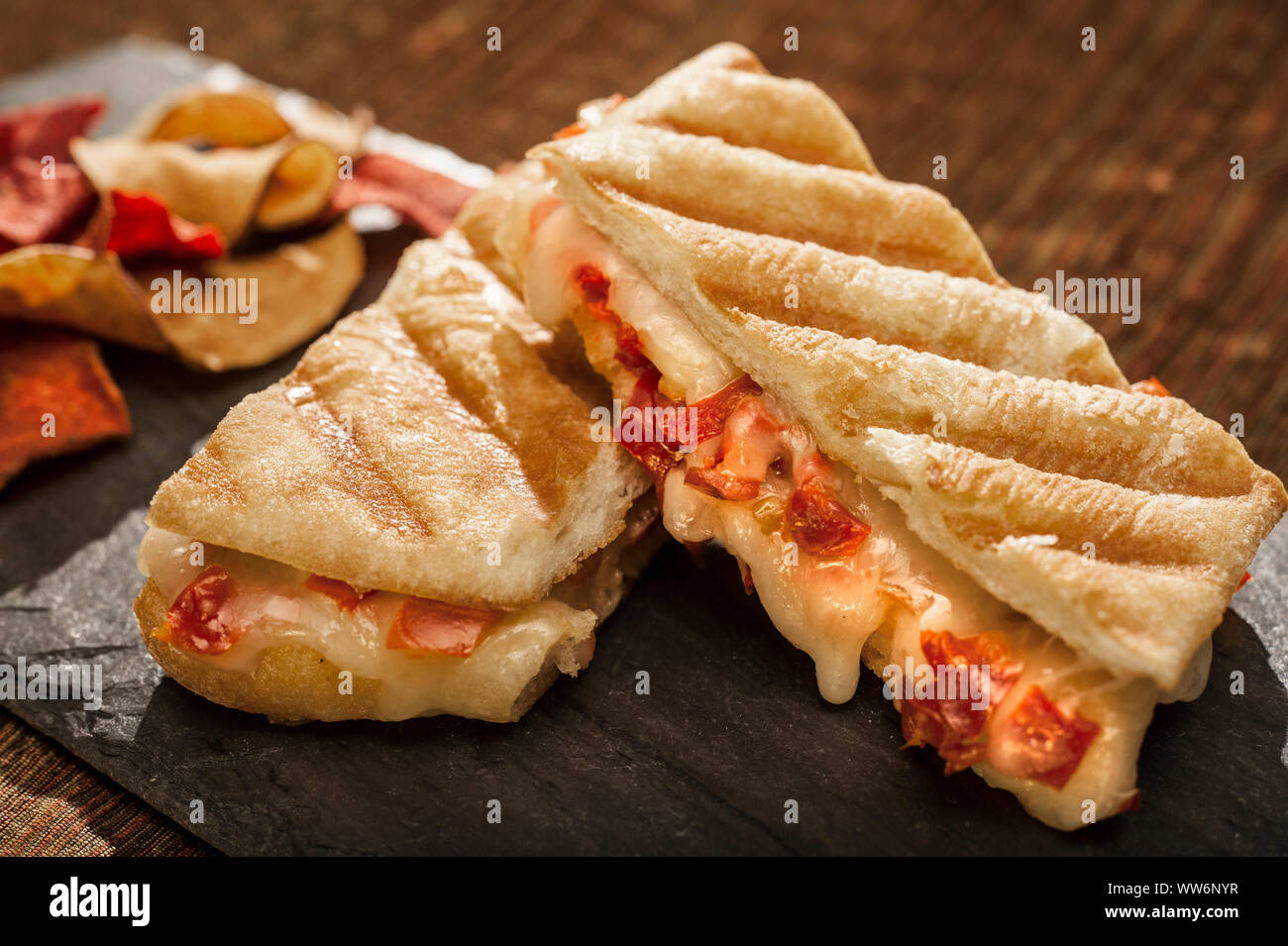 Italian panini sandwich ham hi-res stock photography and images - Alamy