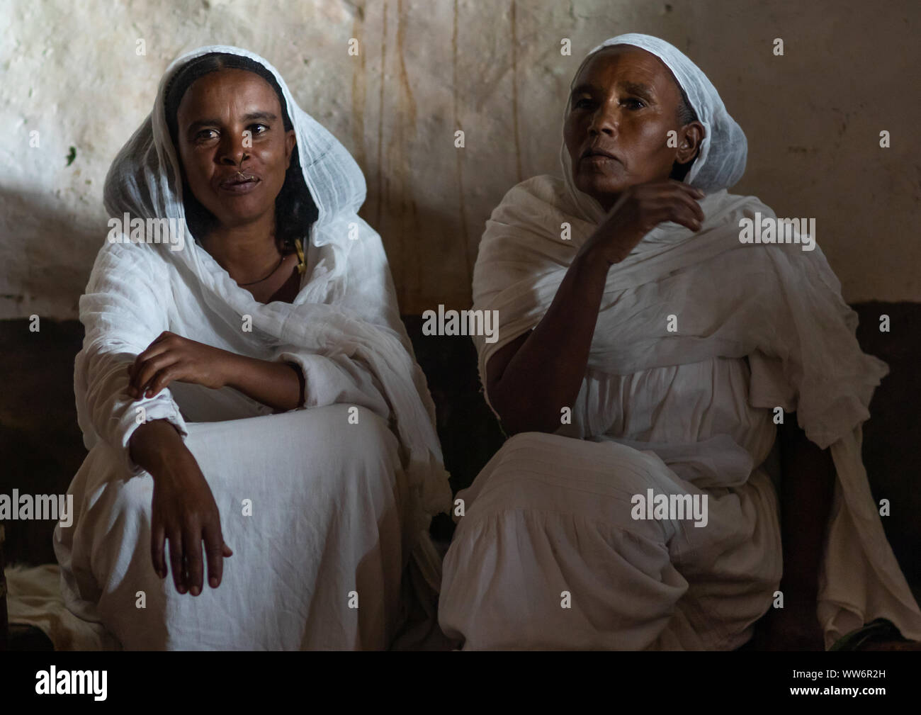 Eritrean orthodox women in traditional clothing, Central region, Asmara ...