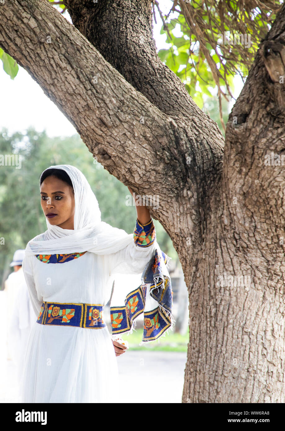 Eritrean woman at enda mariam orthodox cathedral, Central region ...