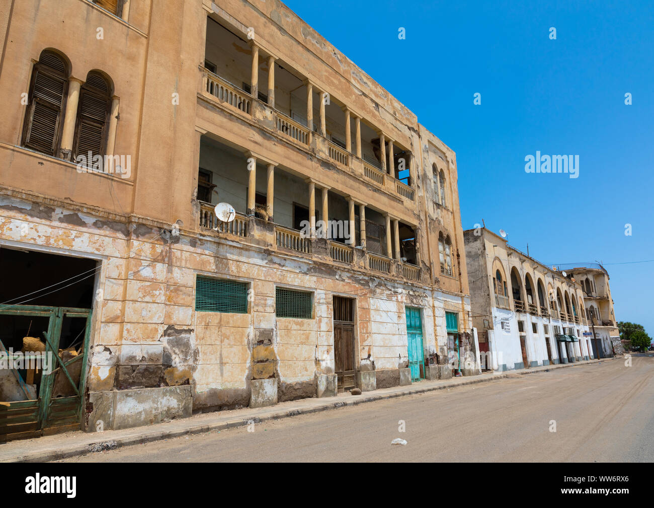 Old ottoman architecture building, Northern Red Sea, Massawa, Eritrea ...