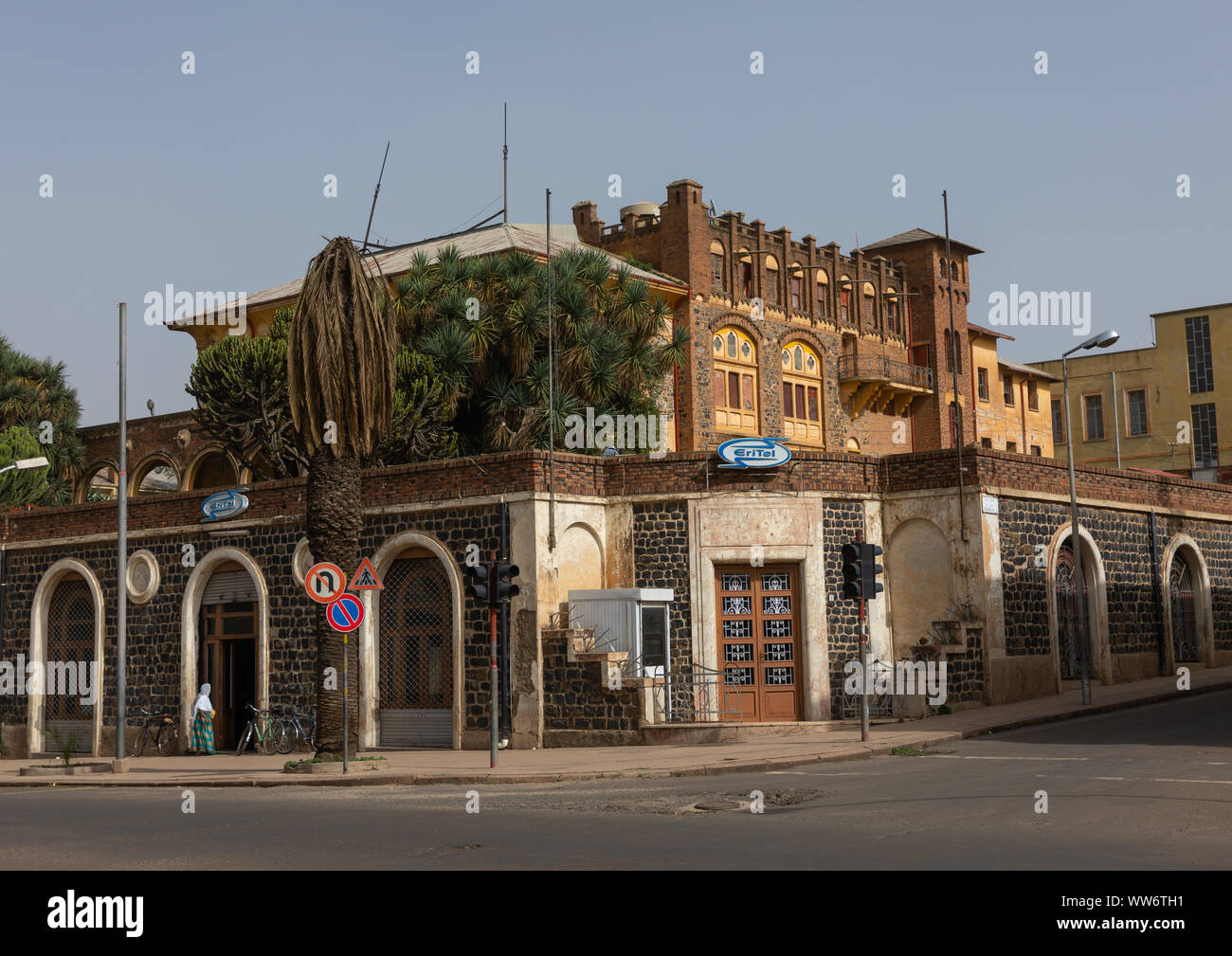 Exterior of old opera house from the italian colonial times, Central ...