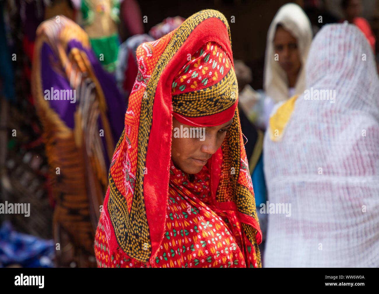 Bilen tribe woman in the monday market, Semien-Keih-Bahri, Keren ...