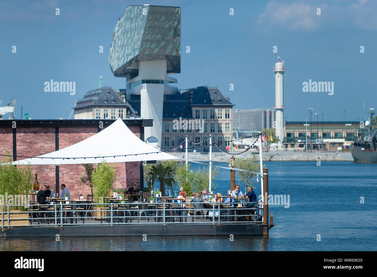 The new building of the Port Authority overlooking it's harbour Stock ...
