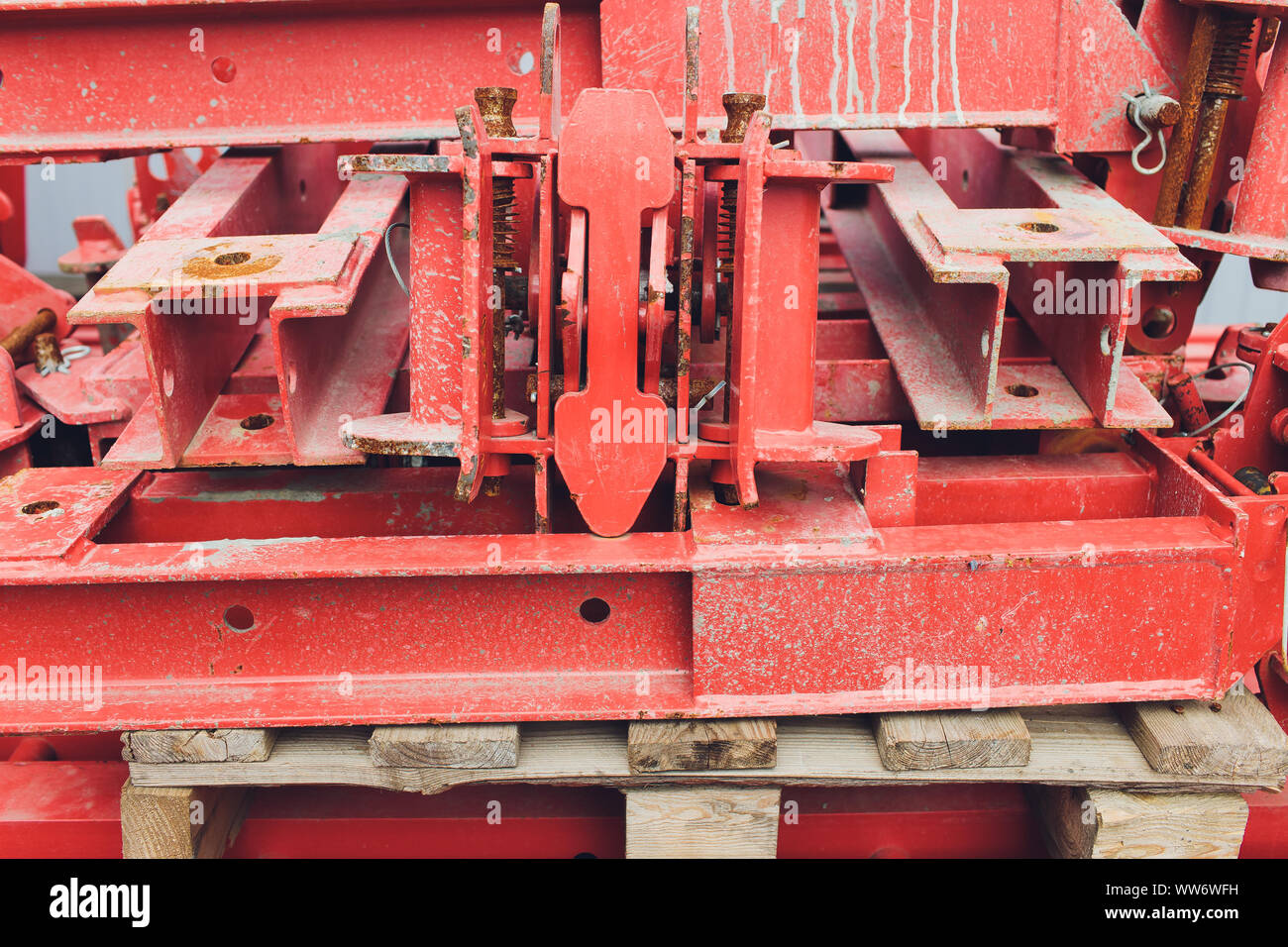 Old abandoned cutting machine example Remnant of metal Stock Photo - Alamy