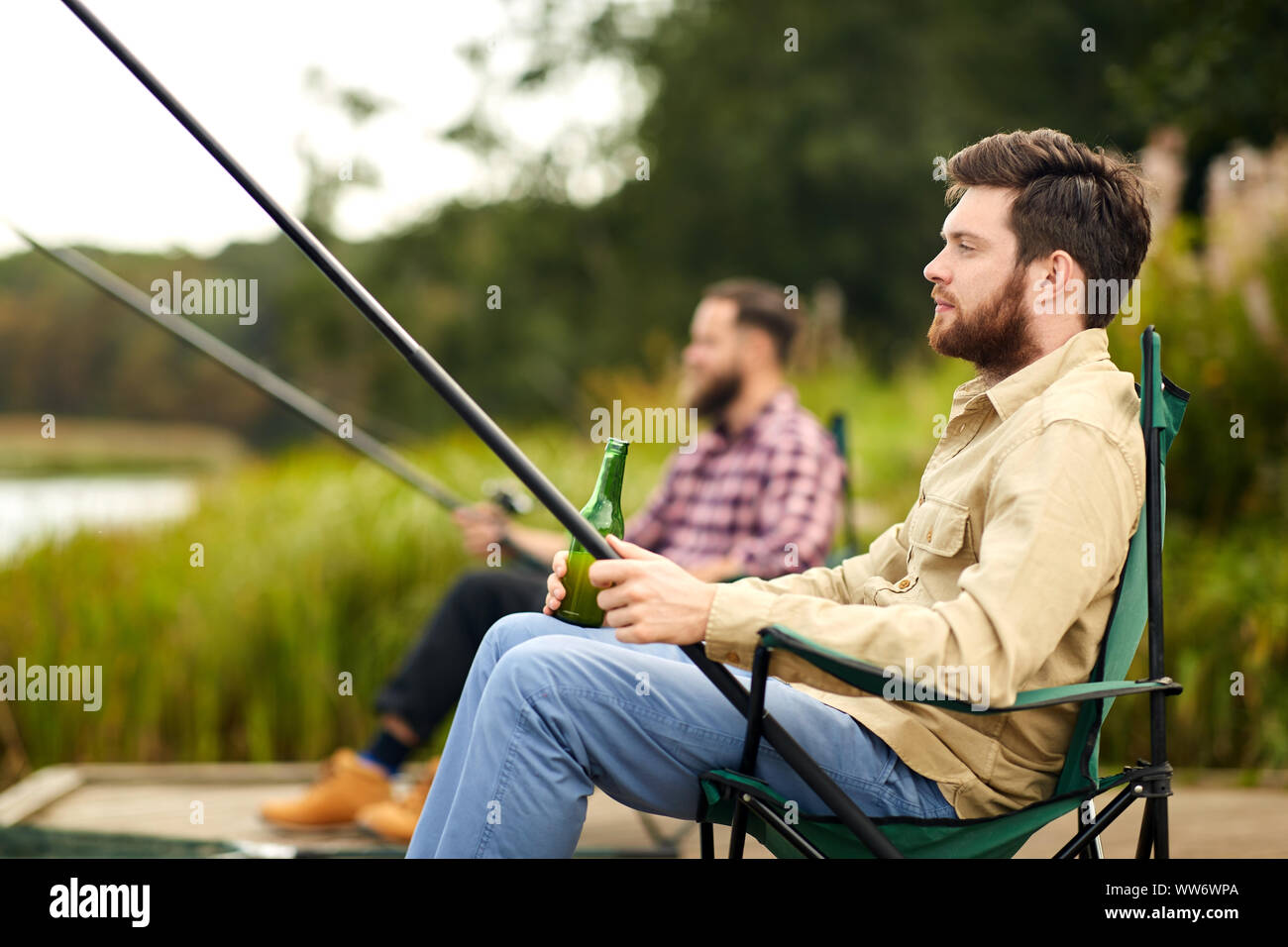 Fishing time drink beer hi-res stock photography and images - Alamy