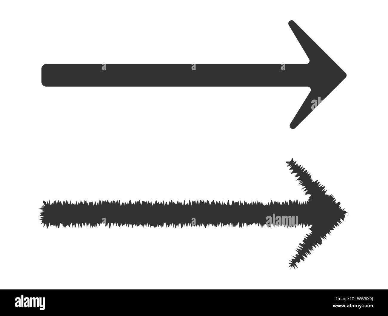 Line art brochure with dark arrow on white background. Vector ...