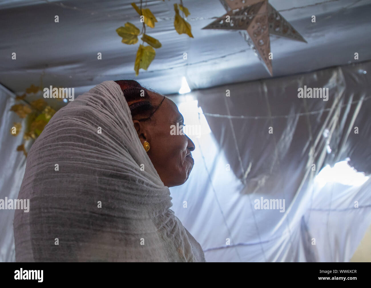 Eritrean woman during a wedding celebration, Central region, Asmara ...