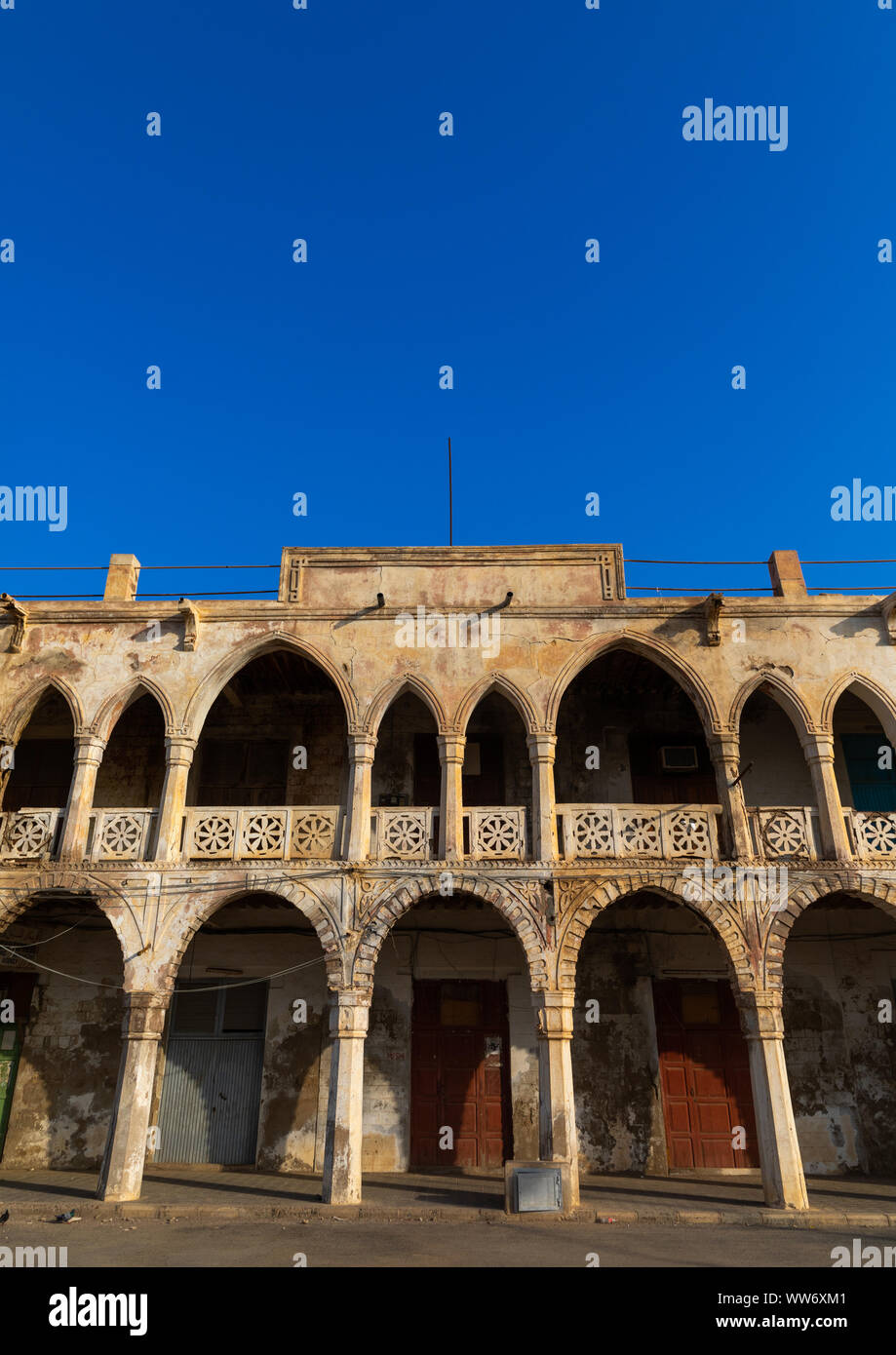 Old ottoman architecture building, Northern Red Sea, Massawa, Eritrea ...