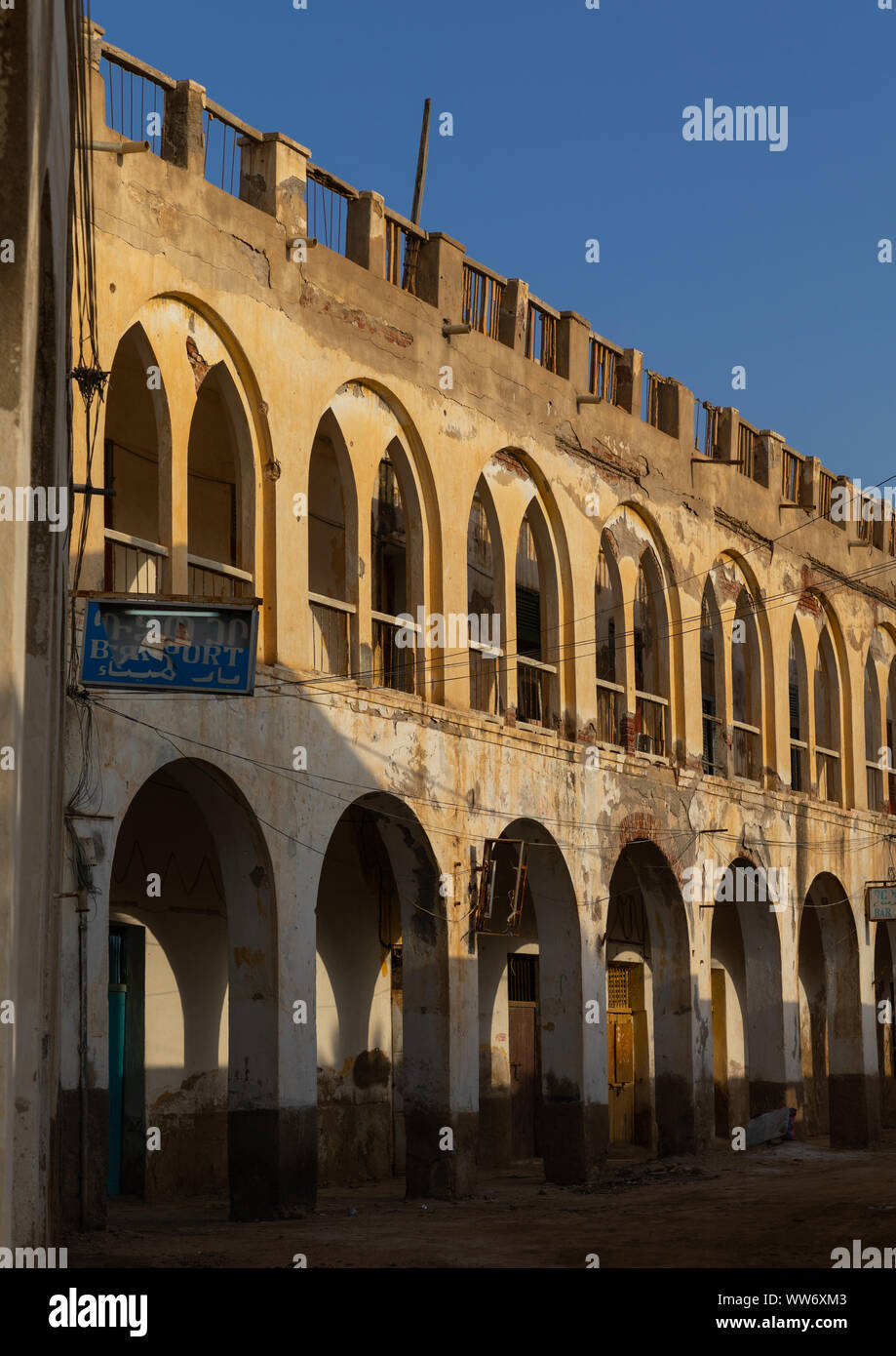 Old ottoman architecture building, Northern Red Sea, Massawa, Eritrea ...