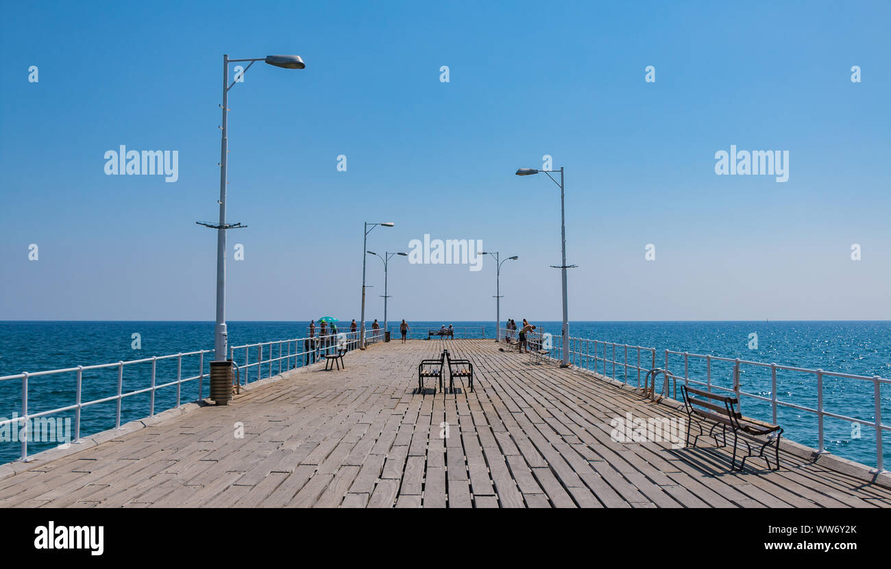A picture of a wide pier, in Limassol Stock Photo - Alamy