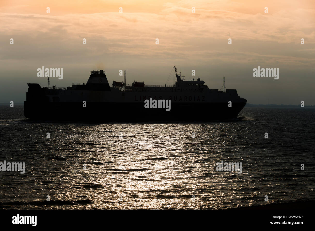 Cargo ship in the North Sea near Emden Stock Photo - Alamy