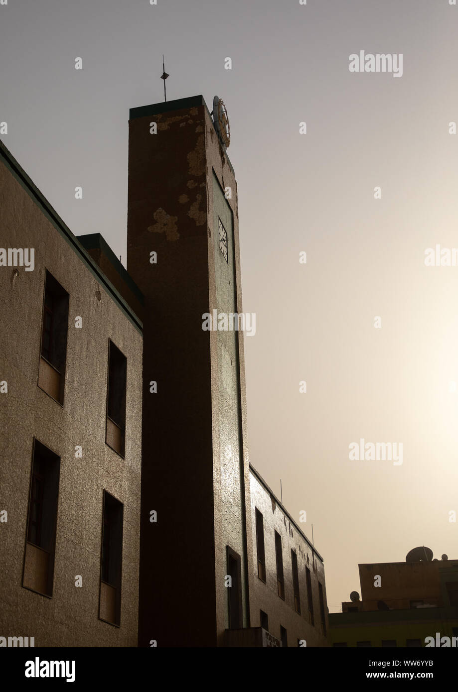 City hall building at sunset, Central region, Asmara, Eritrea Stock ...