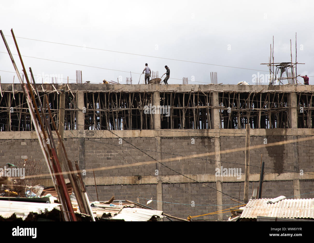 Ethiopian construction workers, Harari region, Harar, Ethiopia Stock ...