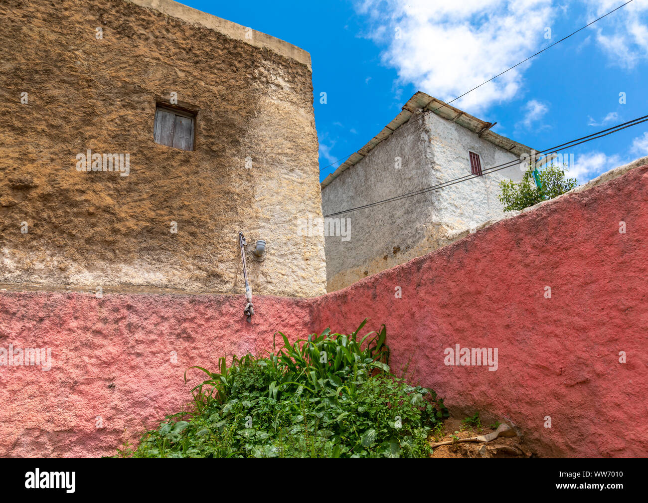 Traditional house in the old town, Harari region, Harar, Ethiopia Stock ...