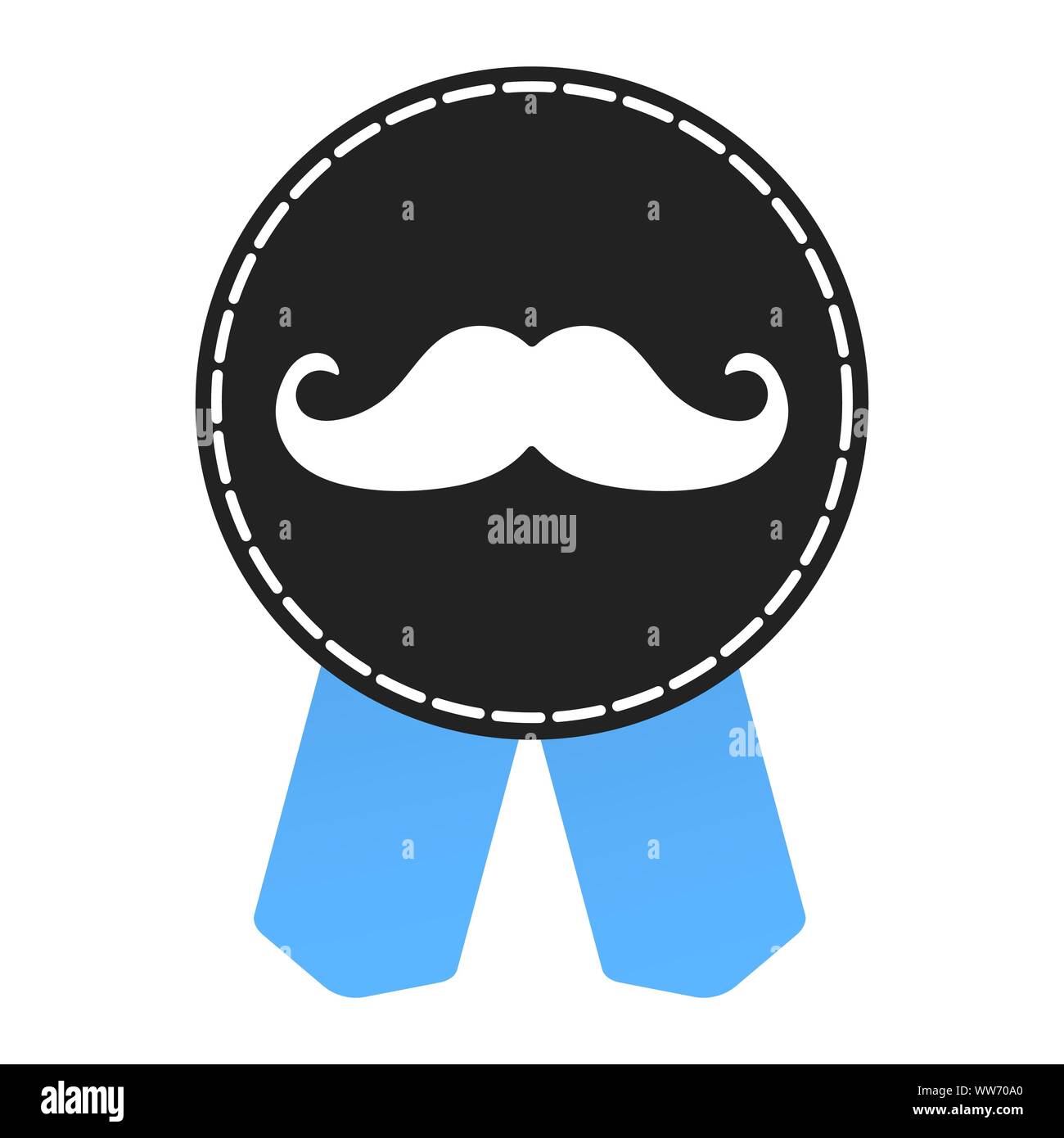 Movember moustache pin badge Stock Vector Images - Alamy
