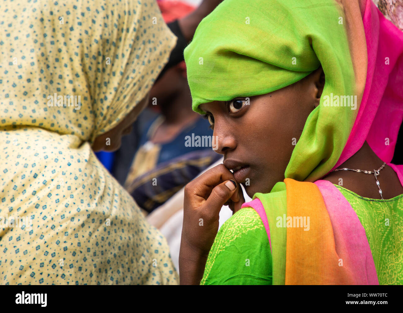 Oromo pilgrims women in Sheikh Hussein shrine, Oromia, Sheik Hussein ...