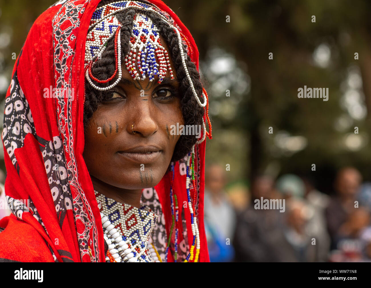 Afar tribe woman during expo festival, Central region, Asmara, Eritrea Stock Photo - Alamy