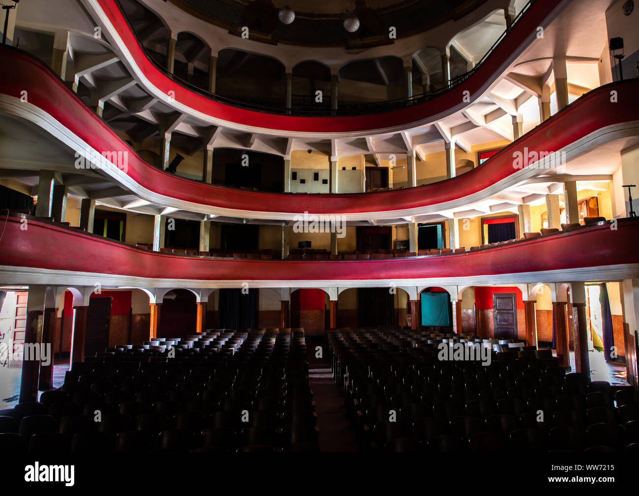 Inside the old opera house from the italian colonial times, Central ...