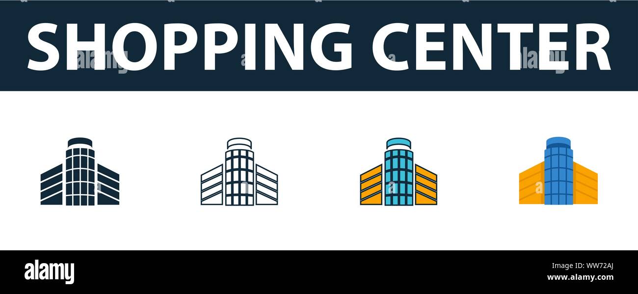 Shopping Center Icon Thin Line Outline Style From Shopping Center Sign Icons Collection