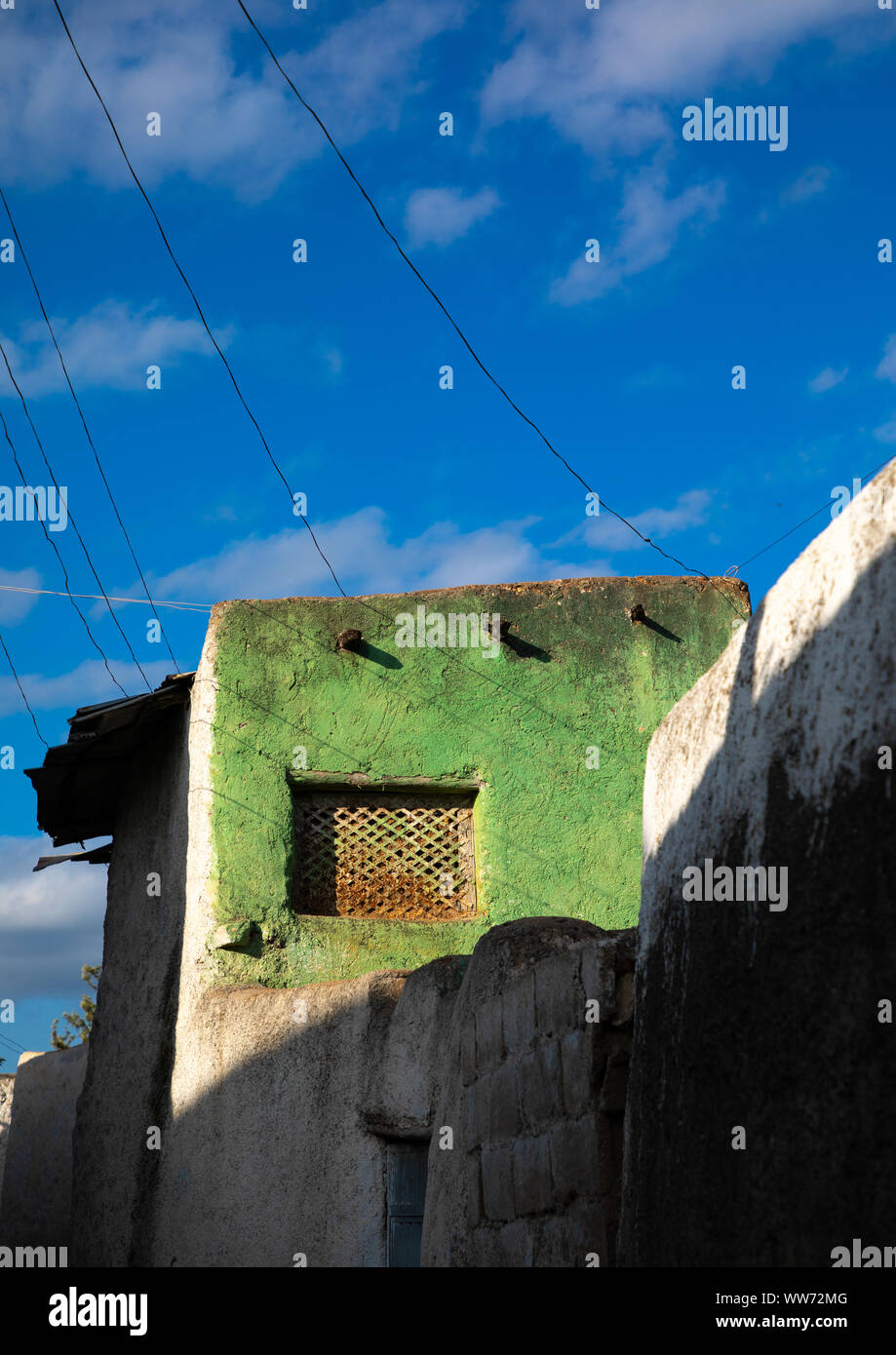 Traditional house in the old town, Harari region, Harar, Ethiopia Stock ...