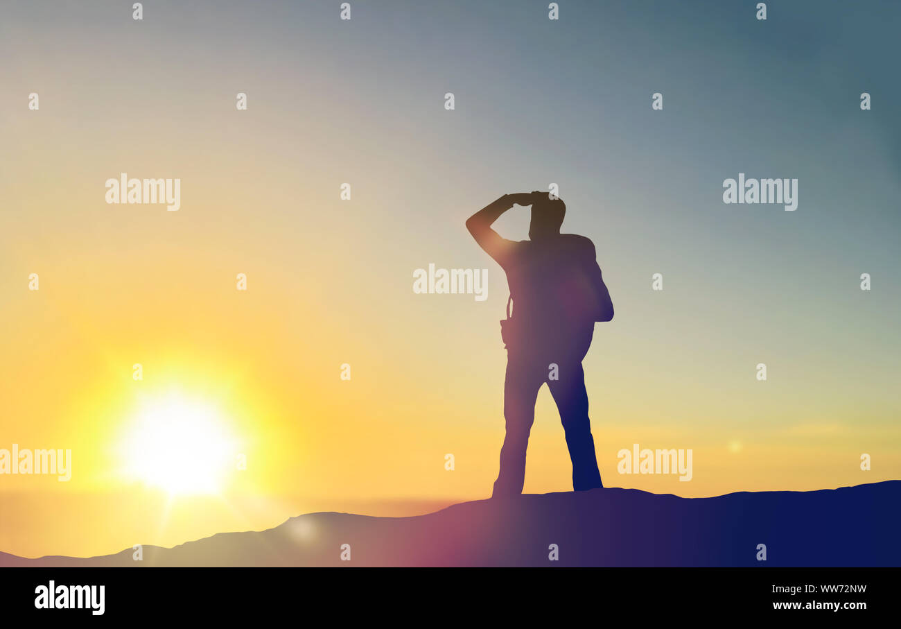 Far away silhouette hi-res stock photography and images - Alamy