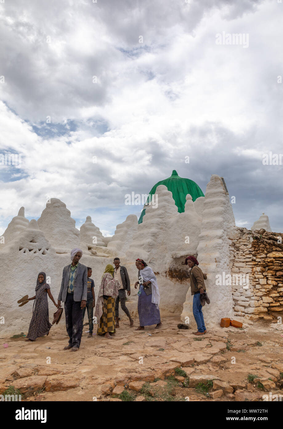 Oromo pilgrims in the shrine which hosts the tomb of sufi Sheikh ...