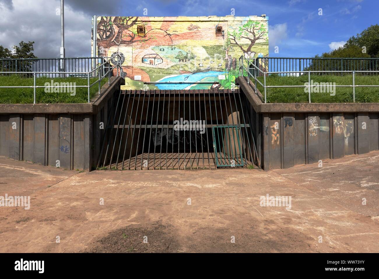 The inlet into the Didsbury flood storage basin next to the River ...