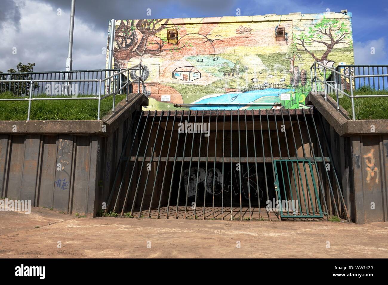 The inlet into the Didsbury flood storage basin next to the River ...