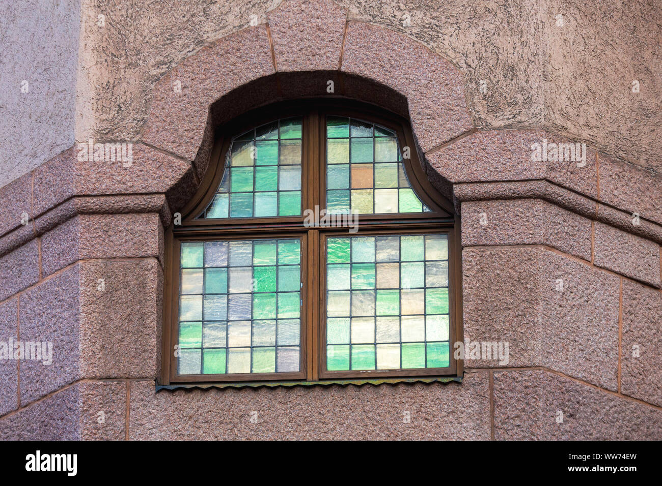 Colourful Glass Vitrage Mosaic Window Decor Exterior Stock Photo - Alamy