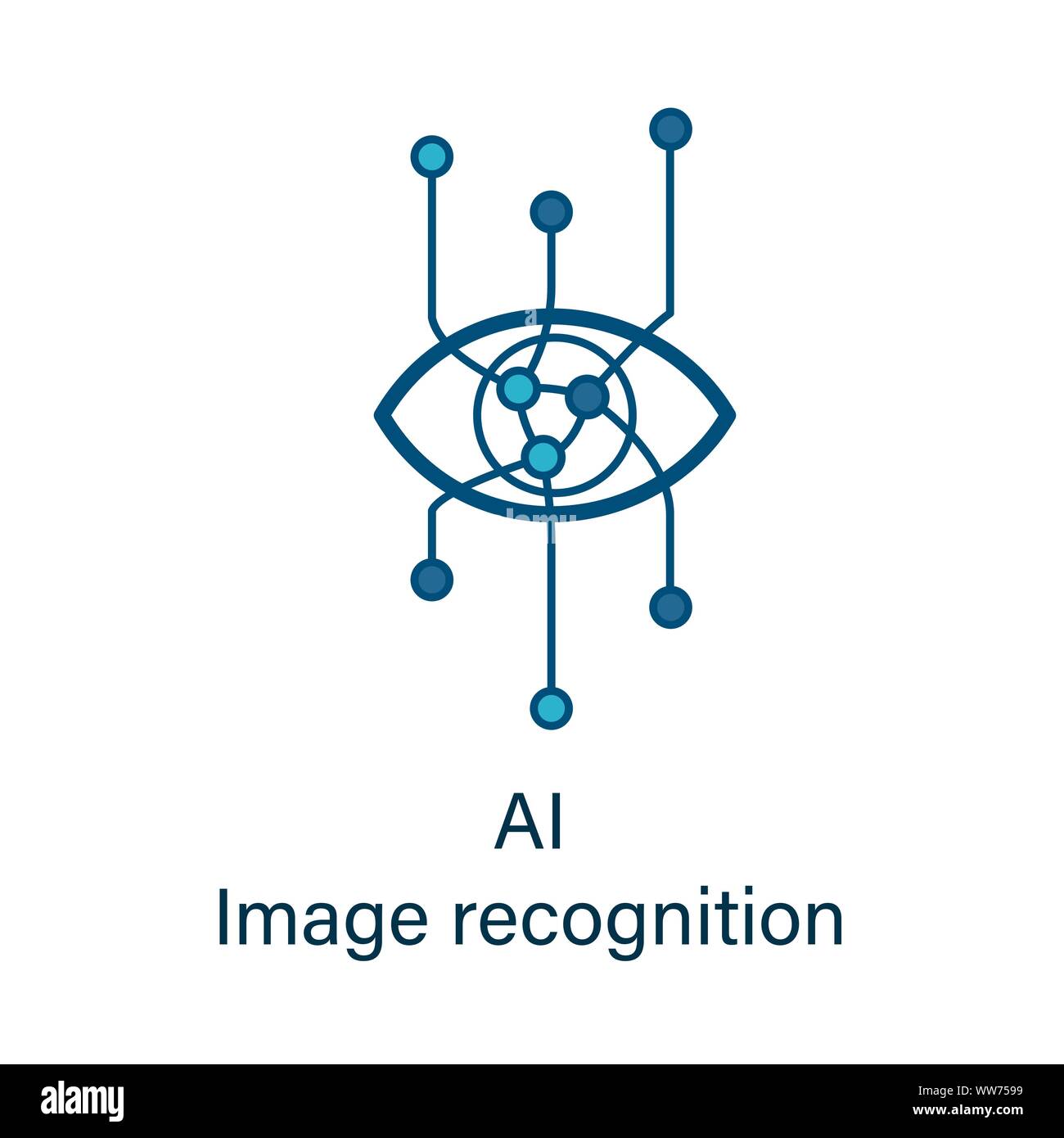 Eye icon with ai neural network inside Stock Vector Image & Art - Alamy