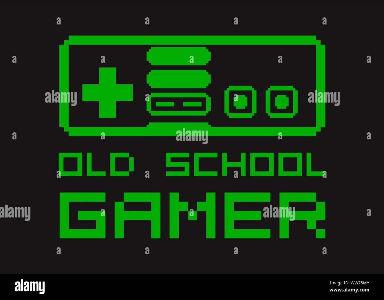 Old retro video gamer t-shirt template for print Stock Vector Image ...