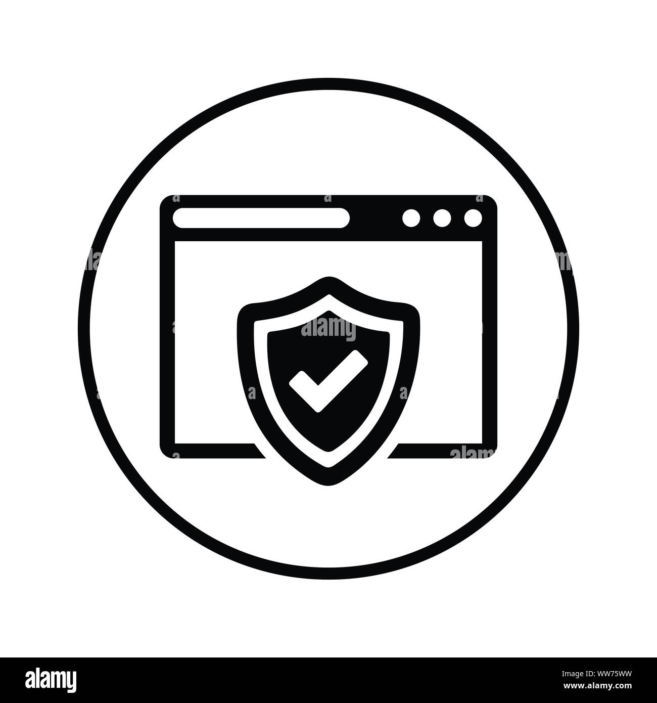 Well organized and fully editable Browser protection, web Security icon ...