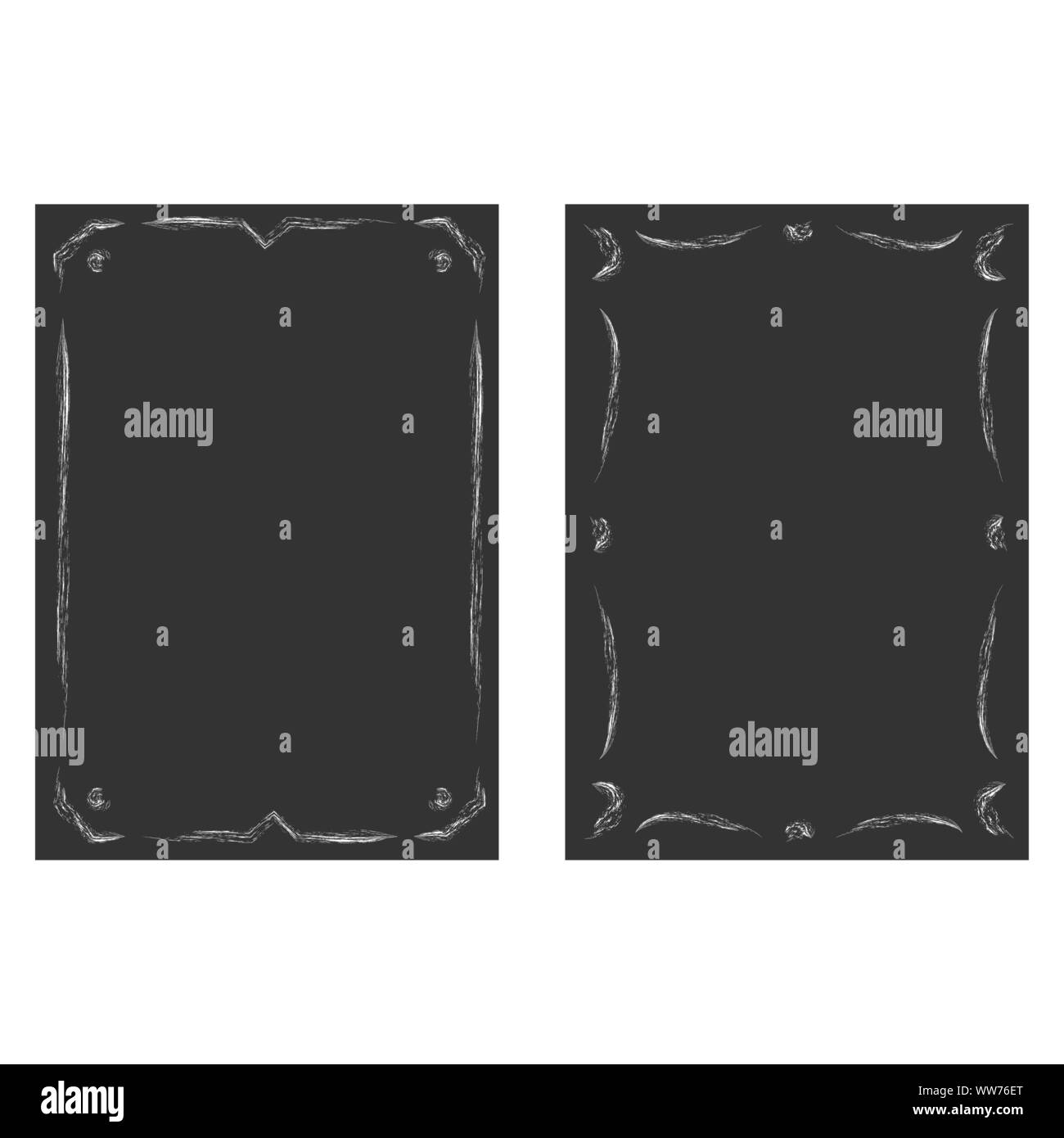 Vintage vignettes frames set on the black chalkboards Stock Vector ...