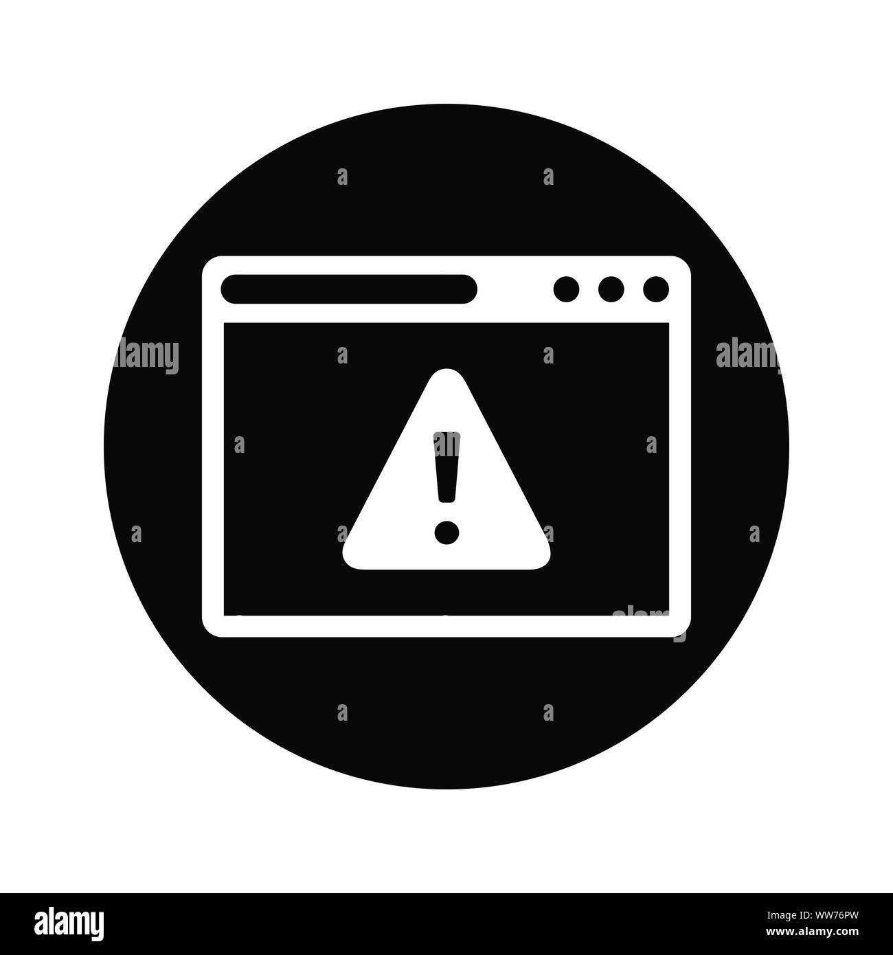 Well organized and fully editable Browser, error, alert, page, broken ...