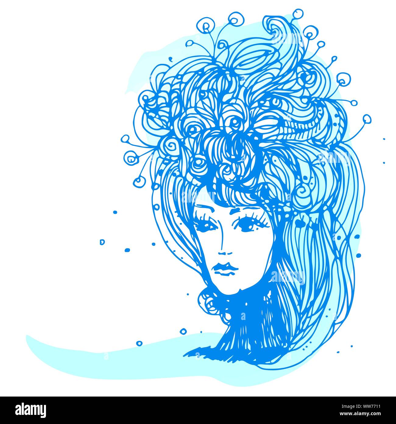 Snow lady model Stock Vector Images - Alamy