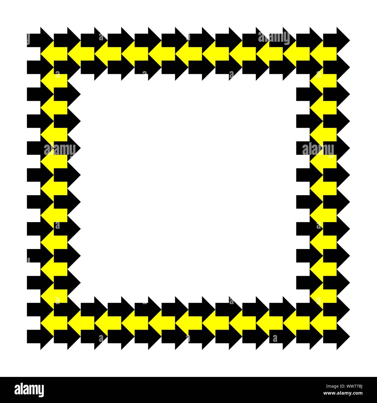Vector abstract black yellow arrows square frame Stock Vector Image ...