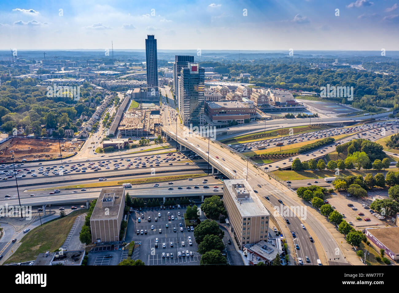 Aerial view Highway 75 in downtown Atlanta Stock Photo - Alamy