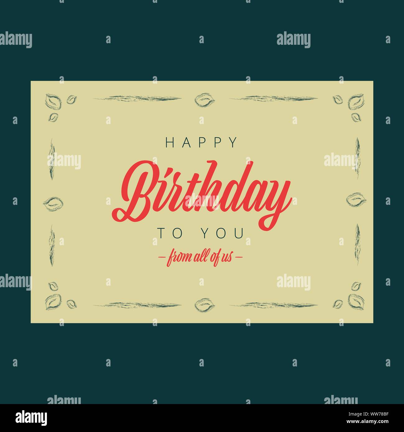 Hapy Birthday vintage card - Vector illustration Stock Vector Image ...