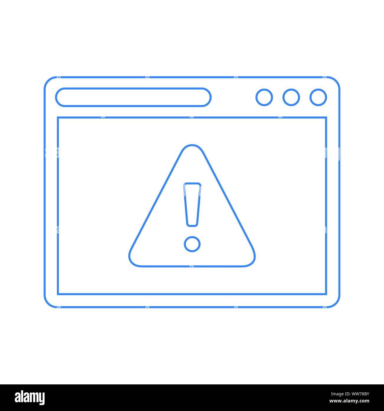 Well organized and fully editable Browser, error, alert, page, broken ...