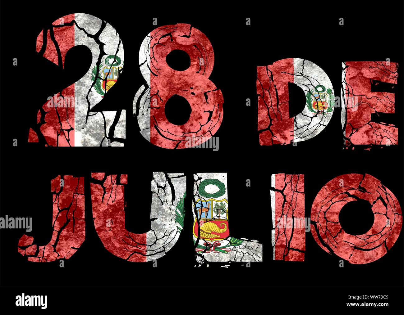 Peru flag, Peruvian flag in the colors red and white Stock Photo - Alamy