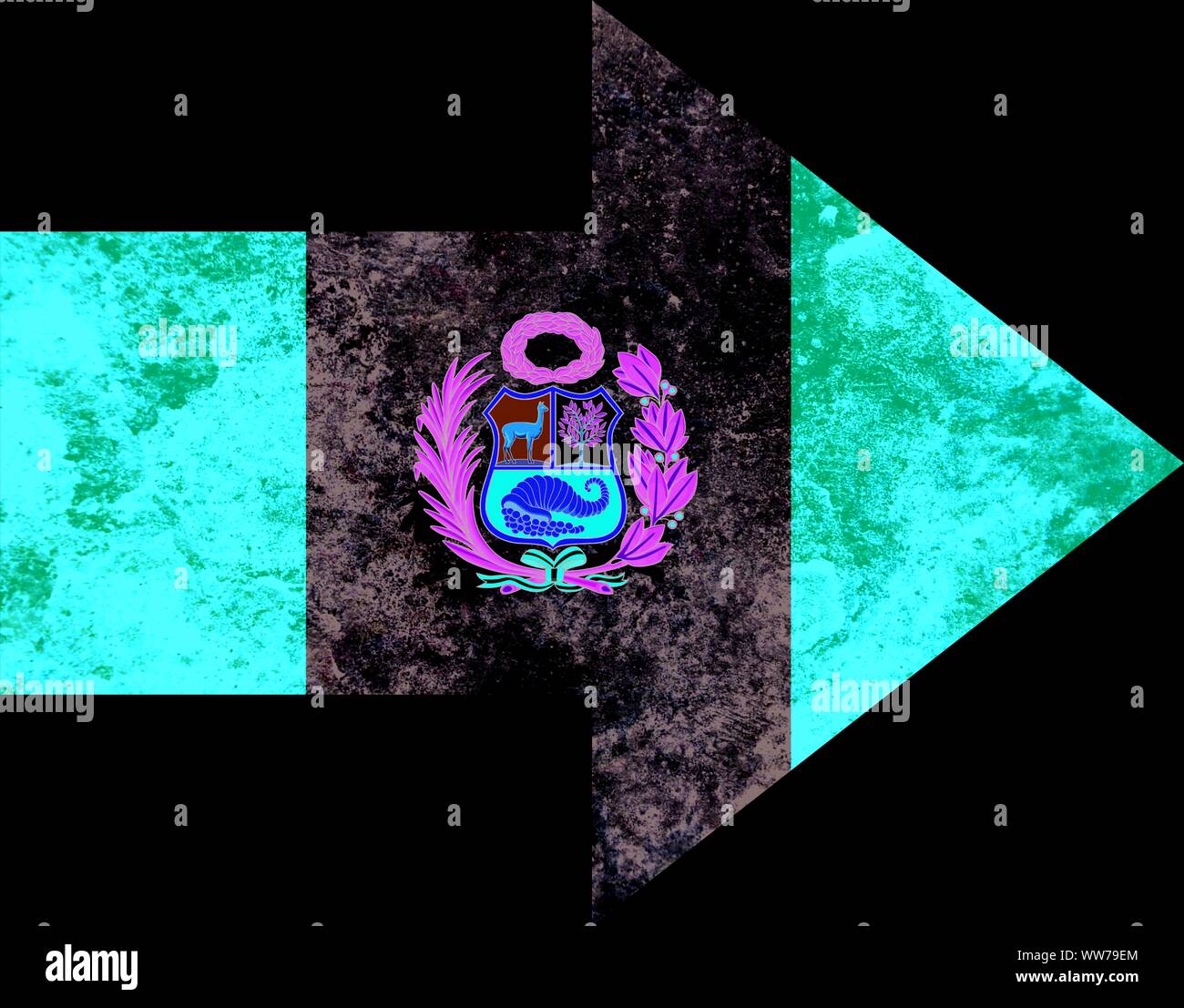 Peru flag, Peruvian flag in the colors red and white Stock Photo - Alamy