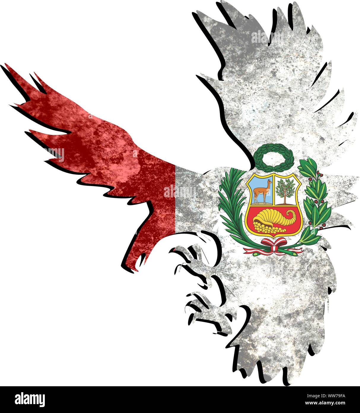 Peru flag, Peruvian flag in the colors red and white Stock Photo - Alamy