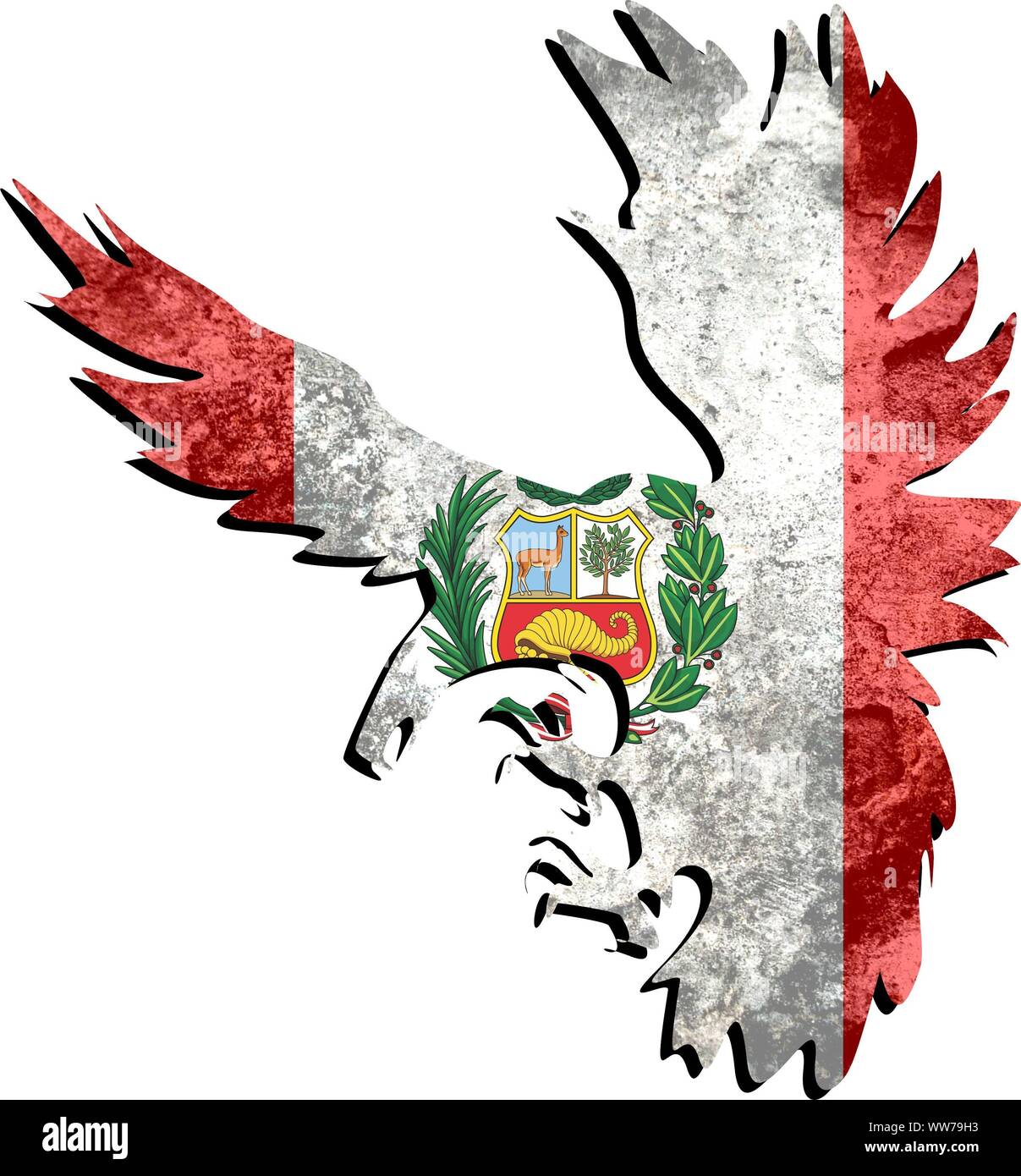 Peru flag, Peruvian flag in the colors red and white Stock Photo - Alamy